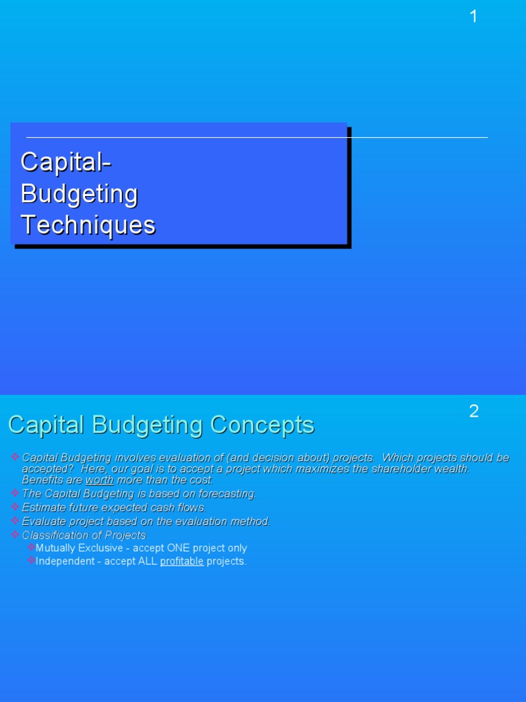 Capital Budgeting | PDF | Net Present Value | Internal Rate Of Return
