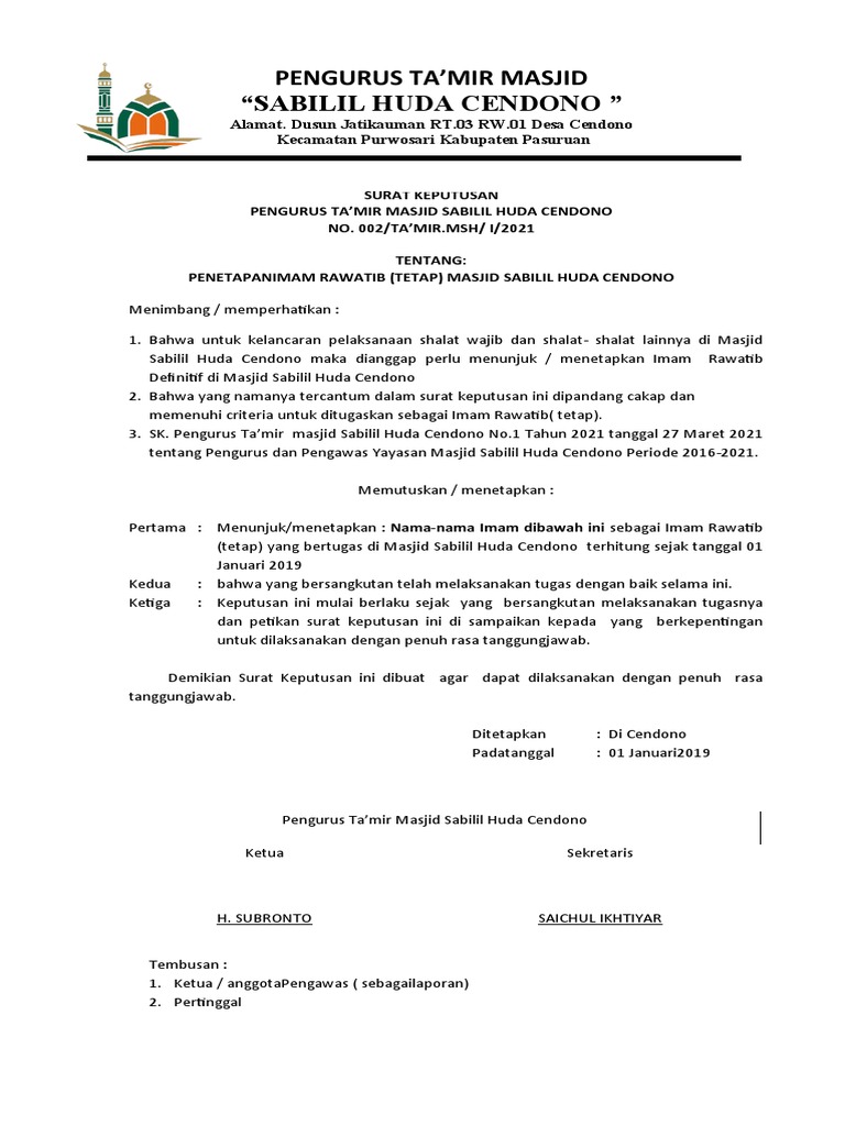 SK Imam Rowatib | PDF