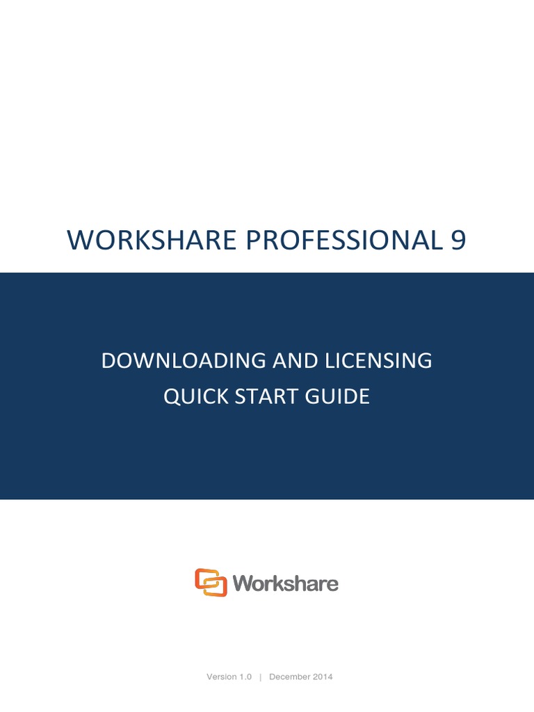 Workshare Professional 9 Quick Start Guide | PDF | User (Computing) | Login