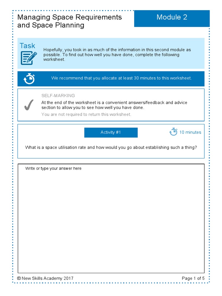 Facilities Management Worksheet Module 2 1 | PDF