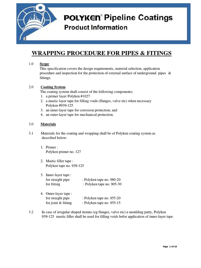 Application Procedure | PDF | Pipe (Fluid Conveyance) | Building Materials
