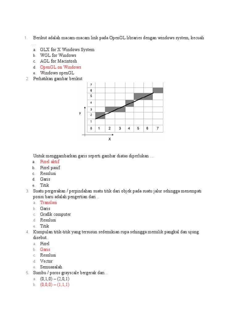 Soal Pemrograman Grafik | PDF | Metode & Bahan Ajar