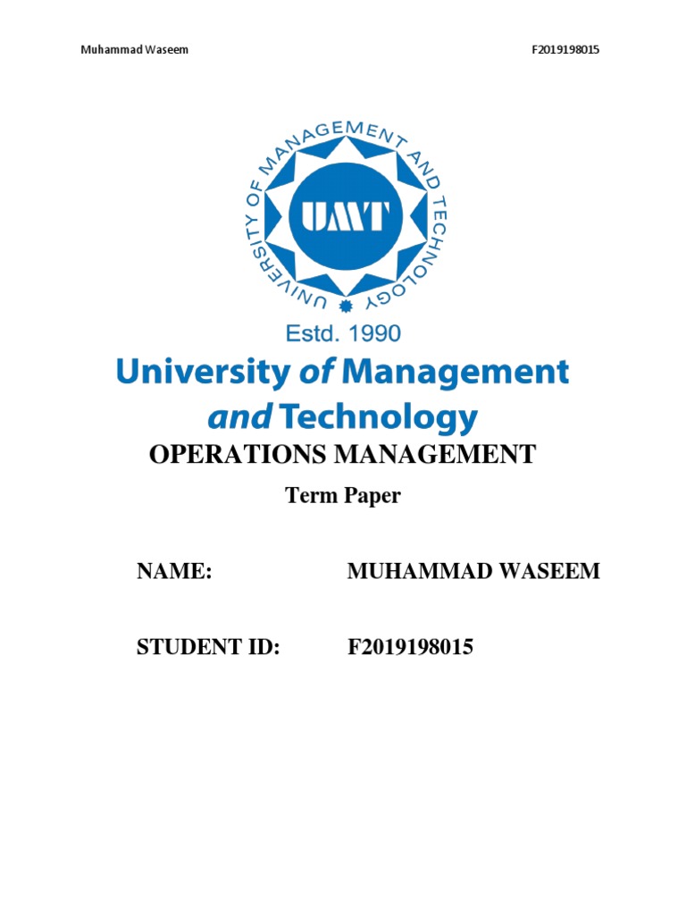 Operations Management Term Paper | PDF | Scrum (Software Development ...