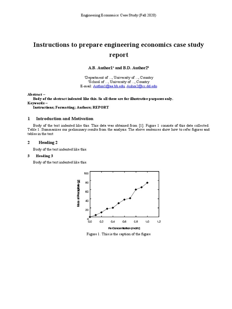 Report Template - Economics Case Study | PDF
