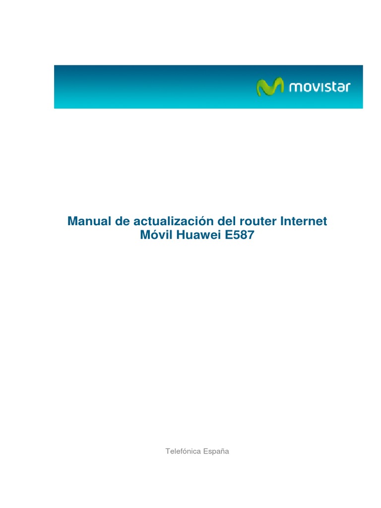 Manual Actualizacion Modem USB Huawei E587 | PDF | Archivo de ...