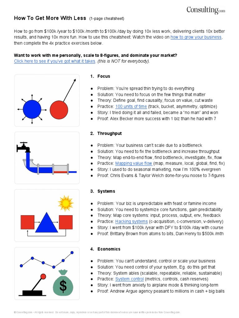 More With Less Cheatsheet | PDF | Economies | Business
