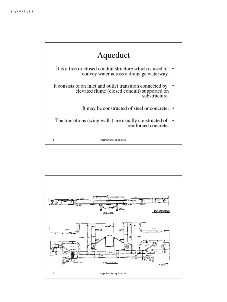 Aqueduct: Irrigation Crossing Structure 1 | PDF
