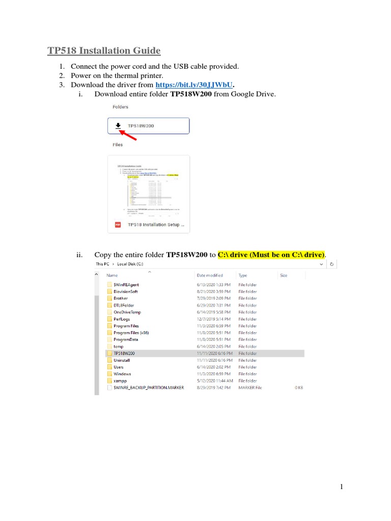 TP518 Installation Setup Guide | PDF
