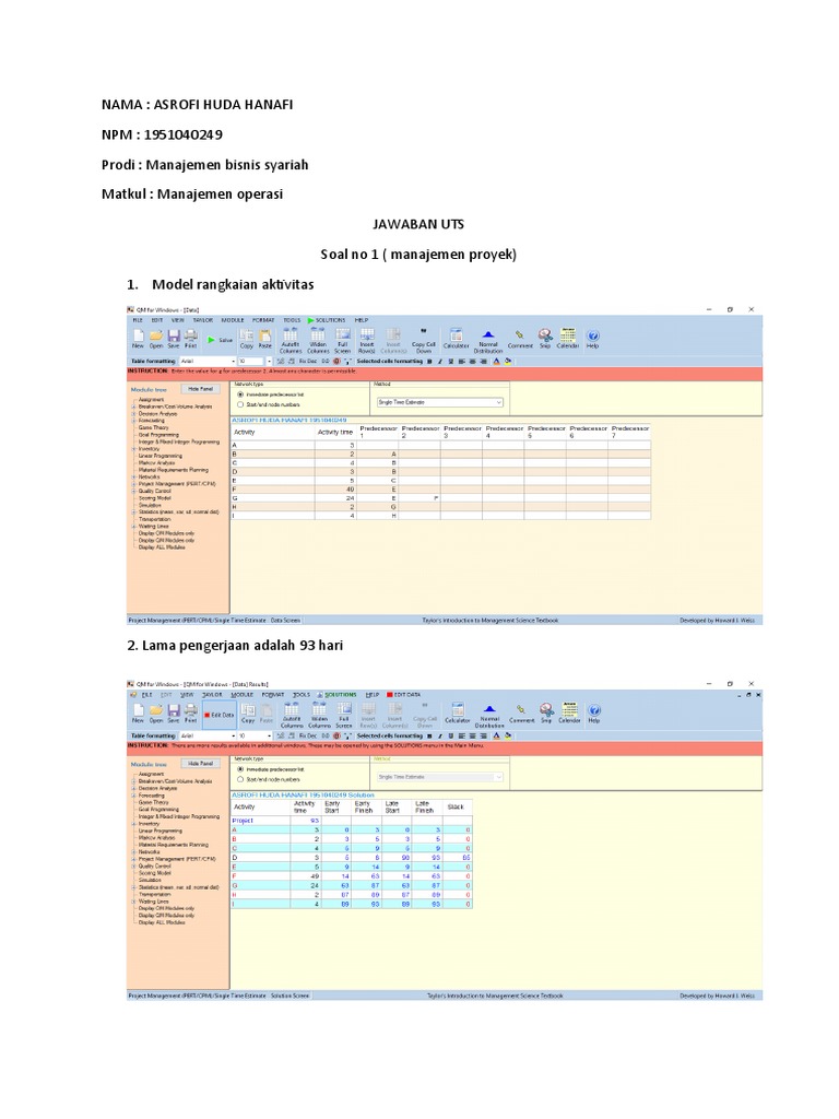 Uts Manajemen Proyek | PDF