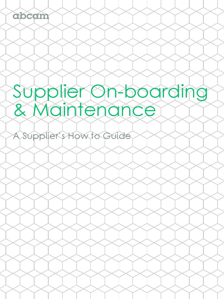 Supplier Portal Registration and Onboarding A Supplier How To Guide ...