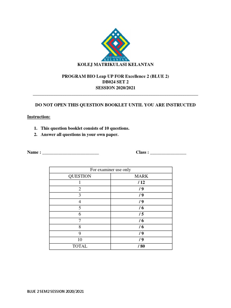 Revision DB024 Set 2 Answer | PDF | Active Site | Enzyme