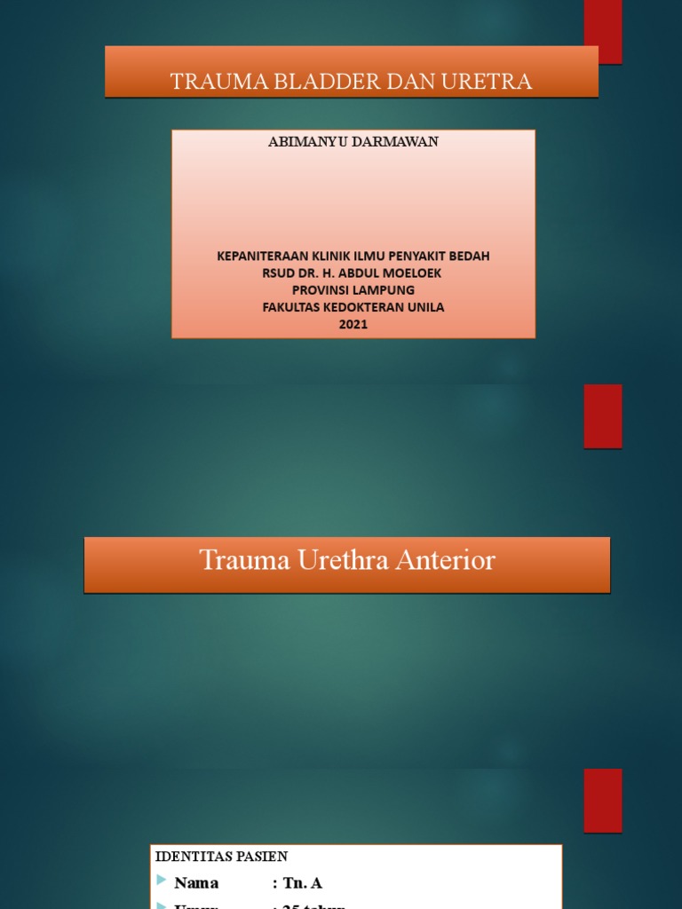 Trauma Bladder Dan Uretra | PDF