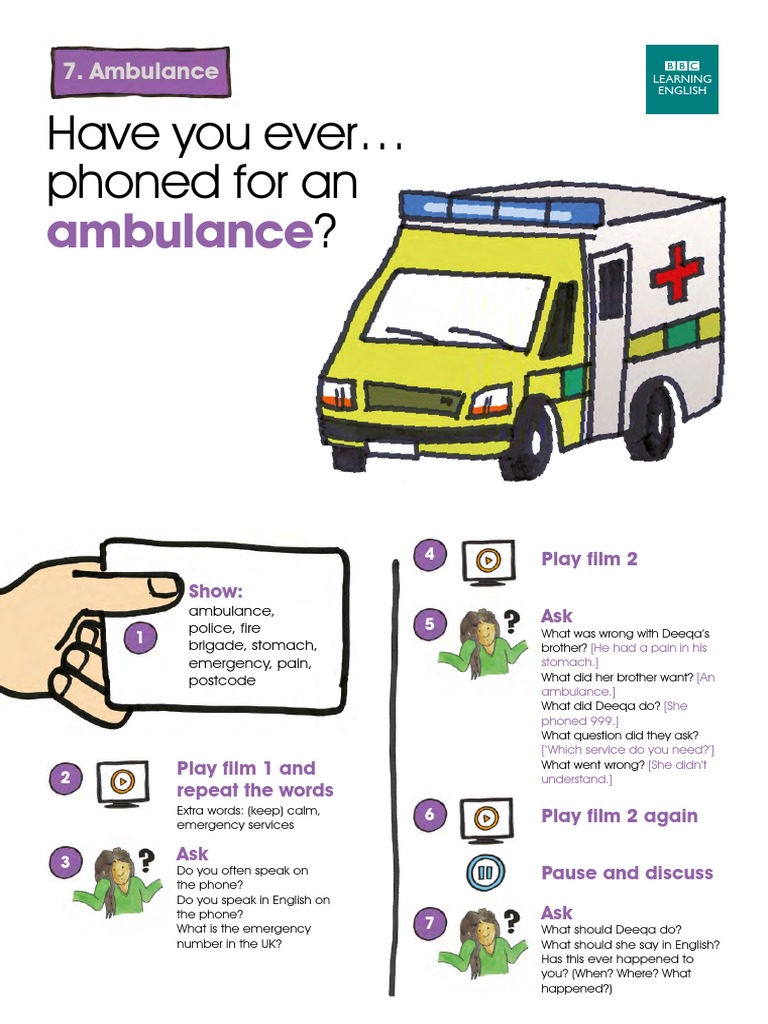Have You Ever Phoned For An ?: Ambulance | PDF
