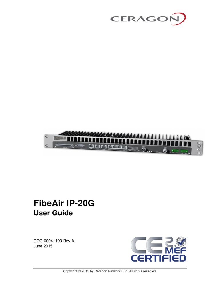 Ceragon FibeAir IP 20G User Guide 8 0 Rev A | PDF | Radius | Command ...