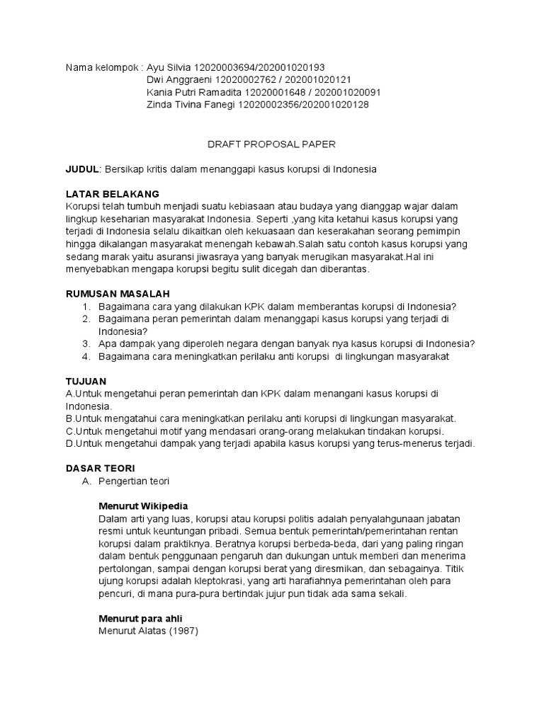 Draft Logika Kelompok 7 | PDF | Pengelolaan Keuangan & Uang | Politik