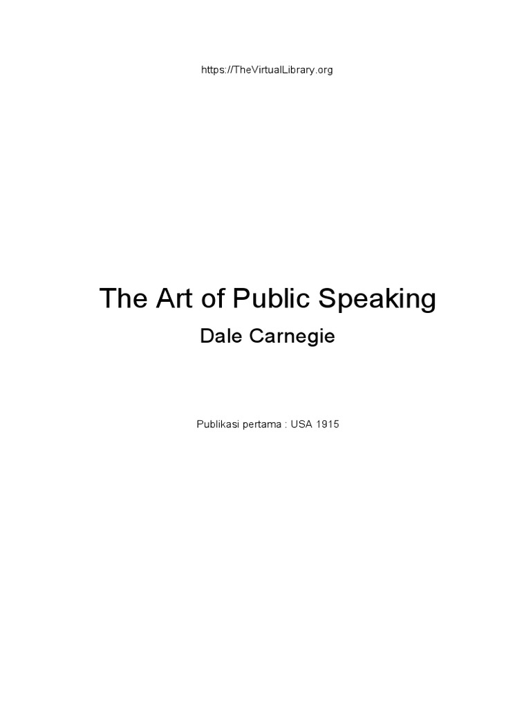 The Art of Public Speaking | PDF