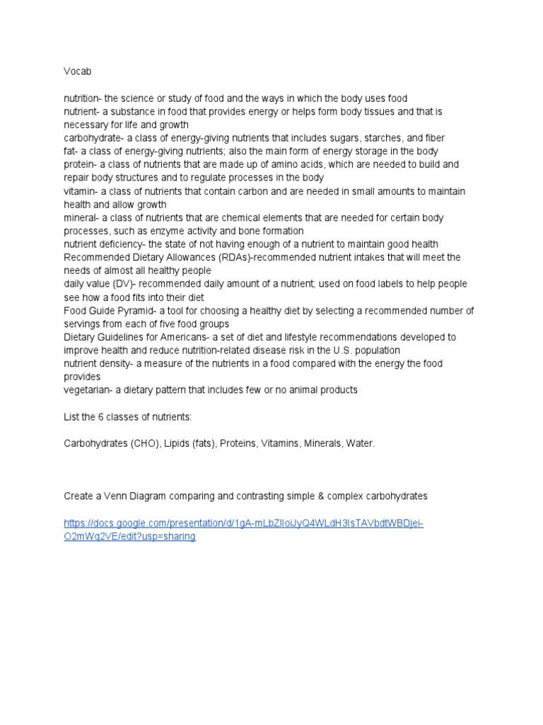 Overview of Essential Nutrients | PDF | Nutrients | Diet (Nutrition)