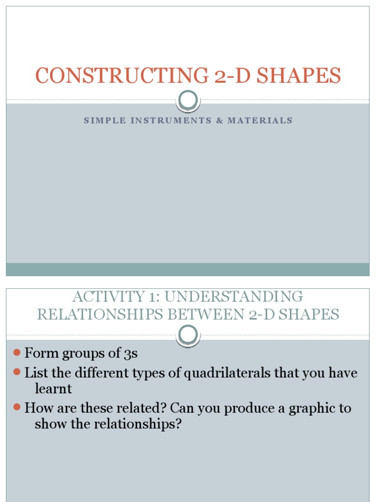 Construction of Plane Shapes | PDF | Rectangle | Euclidean Geometry