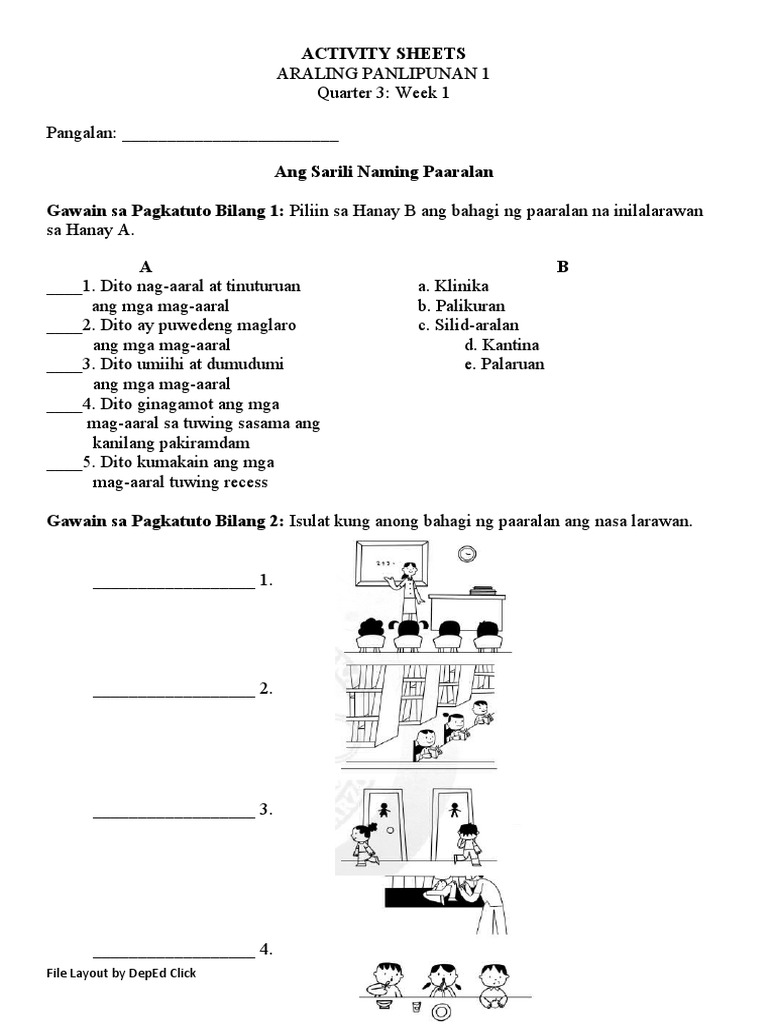 AP 1 Activity Sheet Q3 W1 | PDF