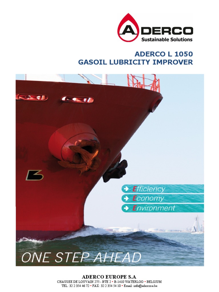 Aderco L 1050 Lubricity Improver Guide | PDF | Fuel Oil | Diesel Engine