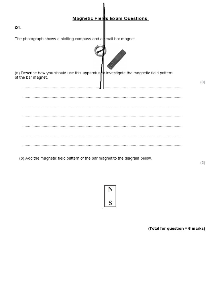 Magnetic Fields Exam Practice | PDF | Magnetism | Electromagnetism