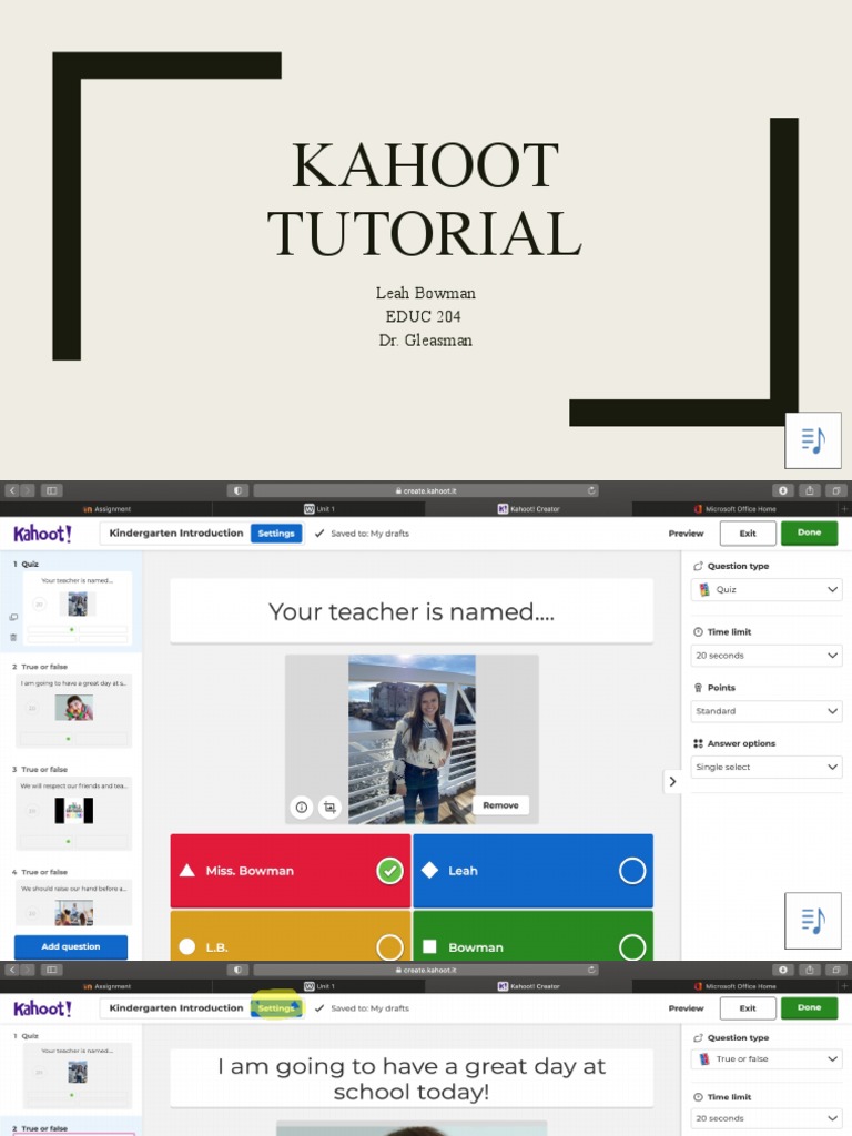 Kahoot Tutorial | PDF