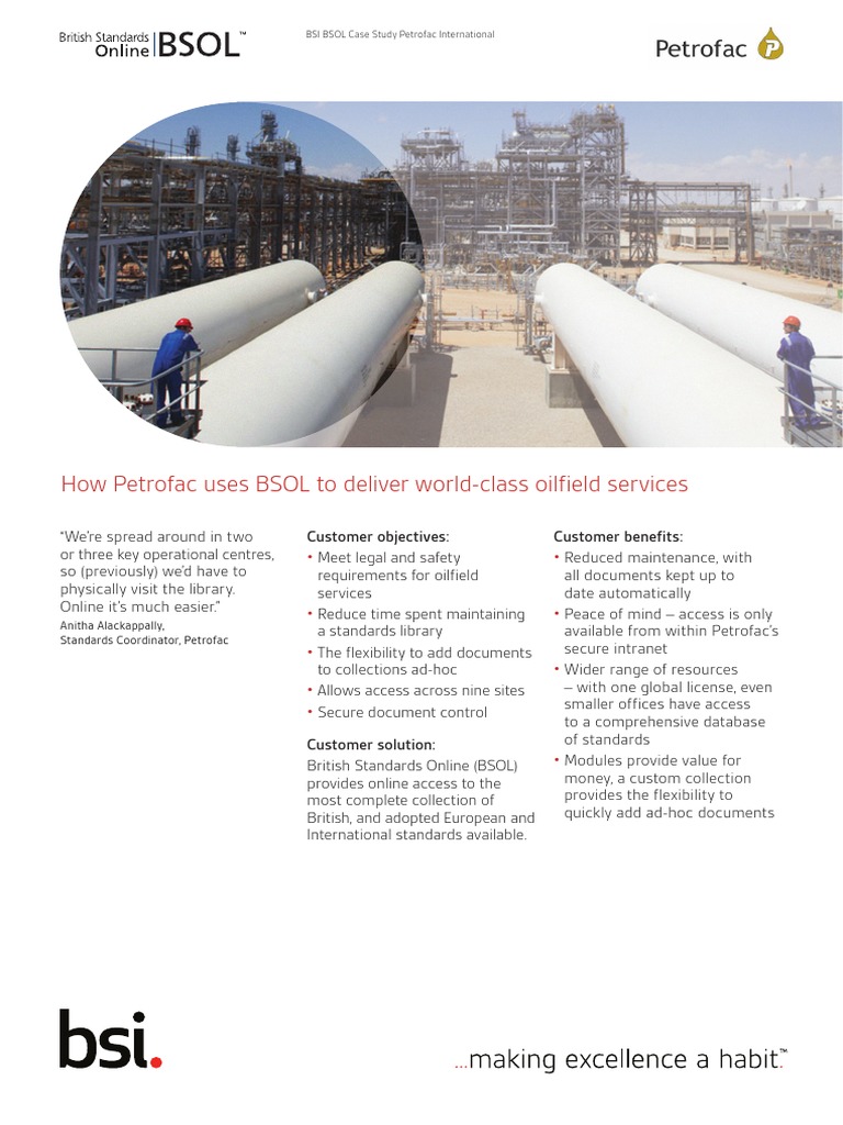 BSI Petrofac Case Study Energy | PDF | Information Technology | Business