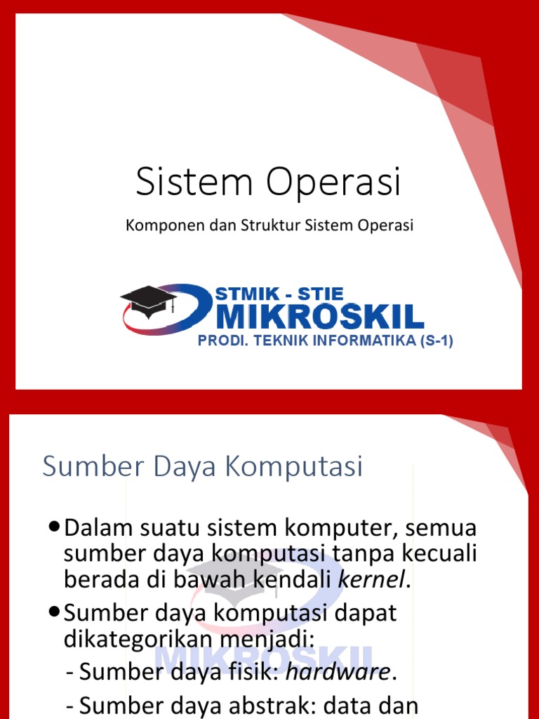 Sistem Operasi - 02 - Komponen Dan Struktur Sistem Operasi | PDF | Komputer