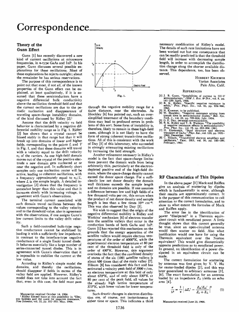 Gunn Effect | PDF | Electron | Antenna (Radio)