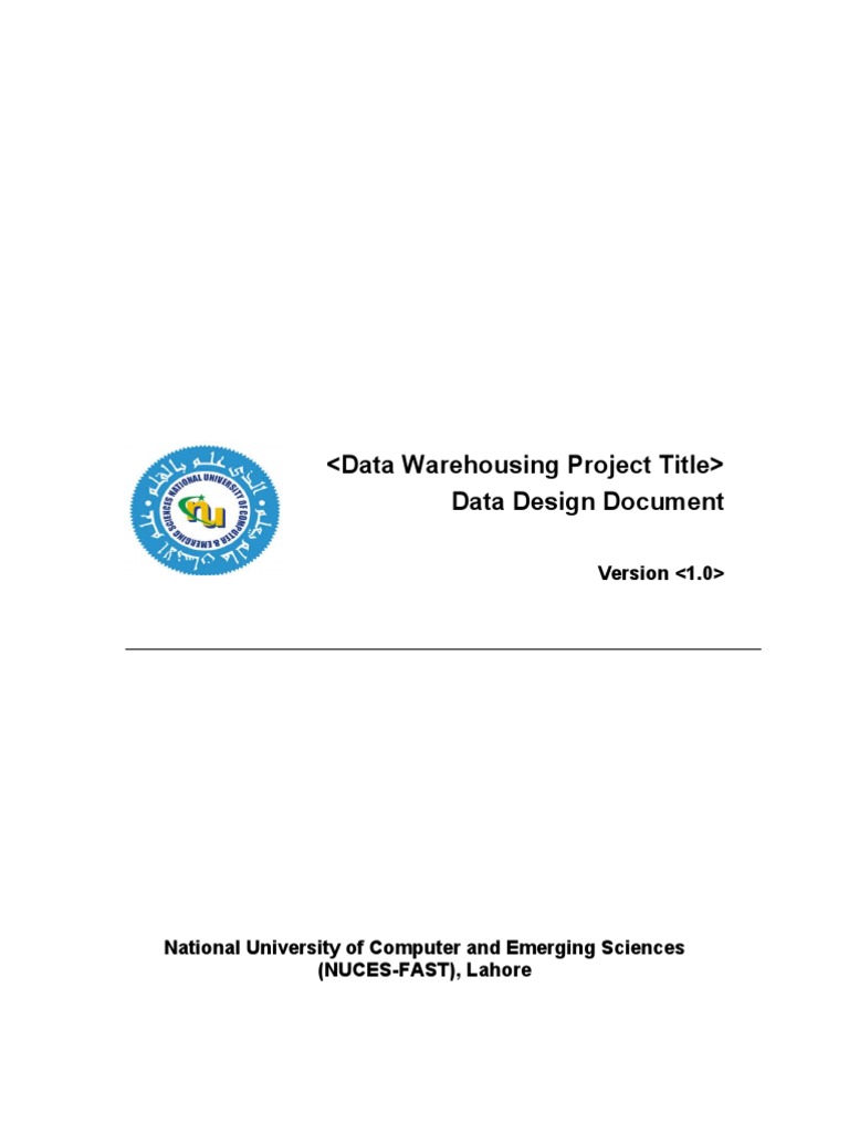 Template - Phase 1 - Data Design Document | PDF | Data Warehouse ...