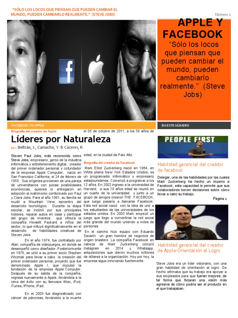 H. Facebook Vs Apple | PDF | Steve Jobs | Liderazgo