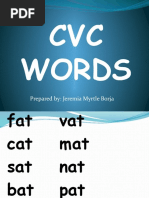 CVV and CVVC Word List 1 | PDF | Cooking, Food & Wine | Language Arts ...