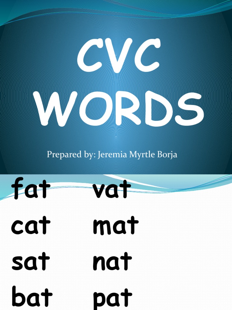 CVC Wors With Sentences | PDF