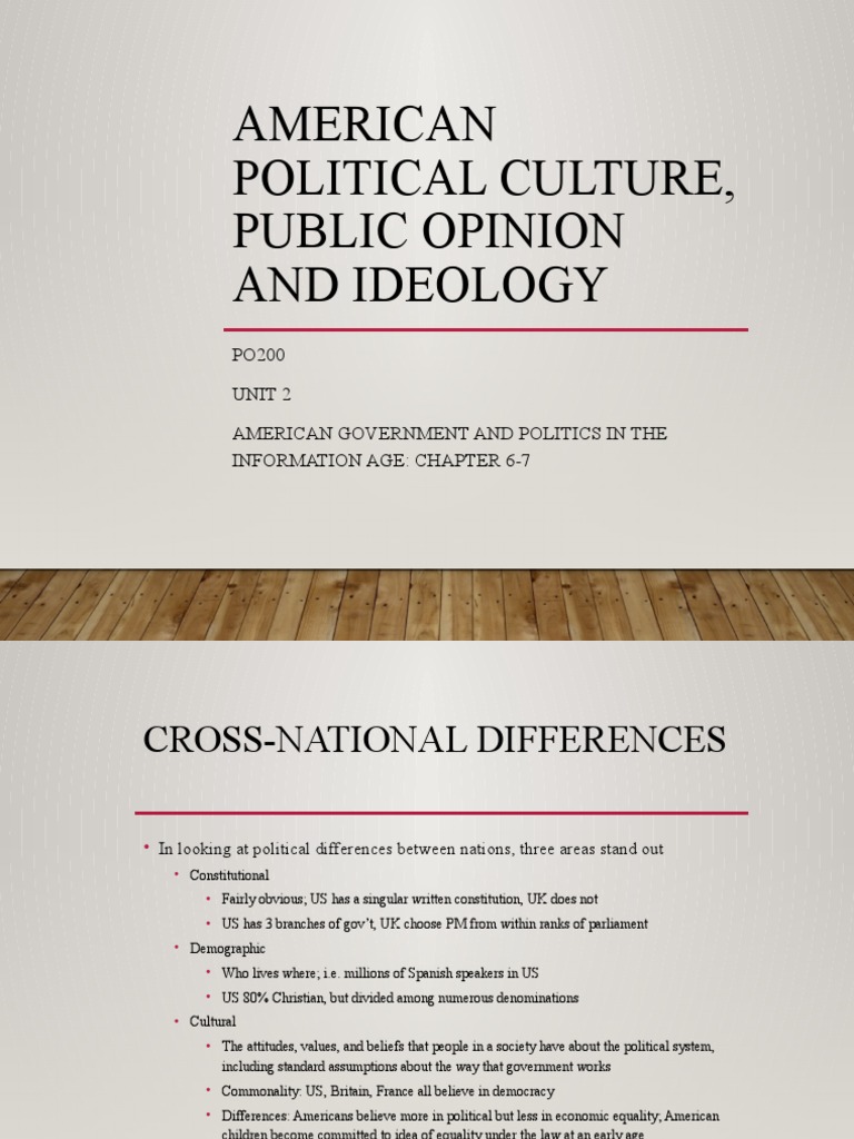 American Political Culture, Public Opinion and Ideology | PDF ...