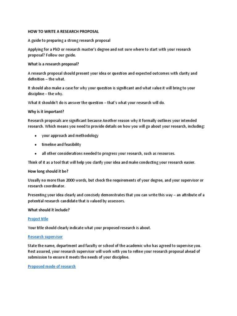 How To Write A Research Proposal | PDF | Methodology | Science