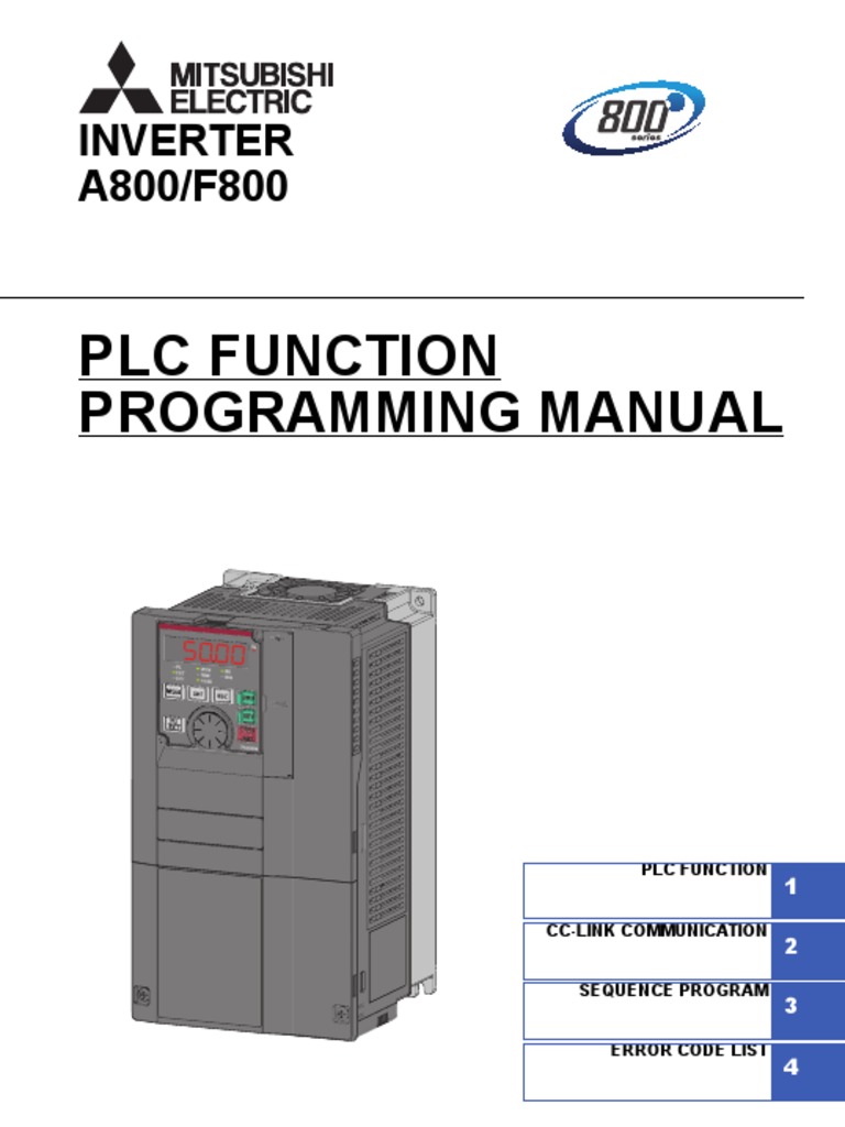 Ib0600492engd - Fr-A800 - f800 PLC Function Programming Manual | PDF ...