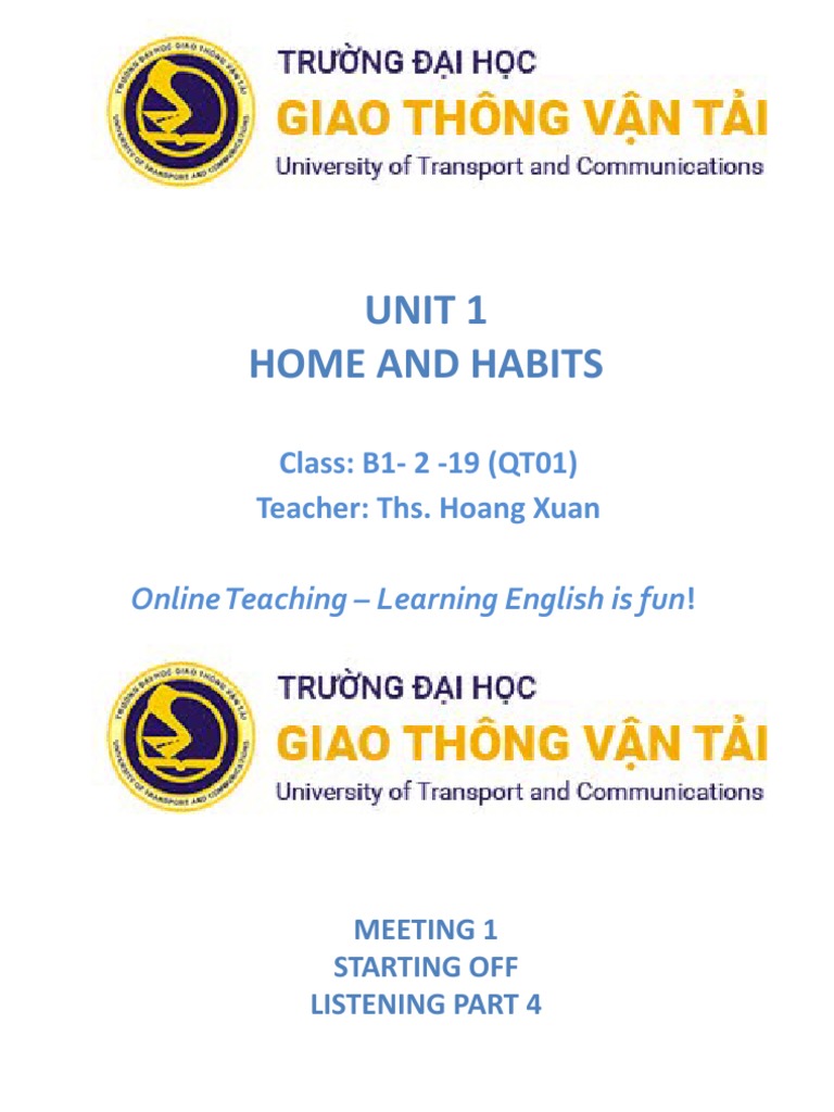 Unit 1 - Home and Habits - 8.20 | PDF | Noun | Adverb