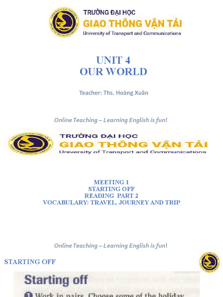 Unit 4 - Our World | PDF | Educational Technology