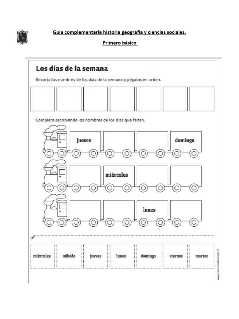 Actividades sobre los días de la semana | PDF | Artes del Lenguaje y ...