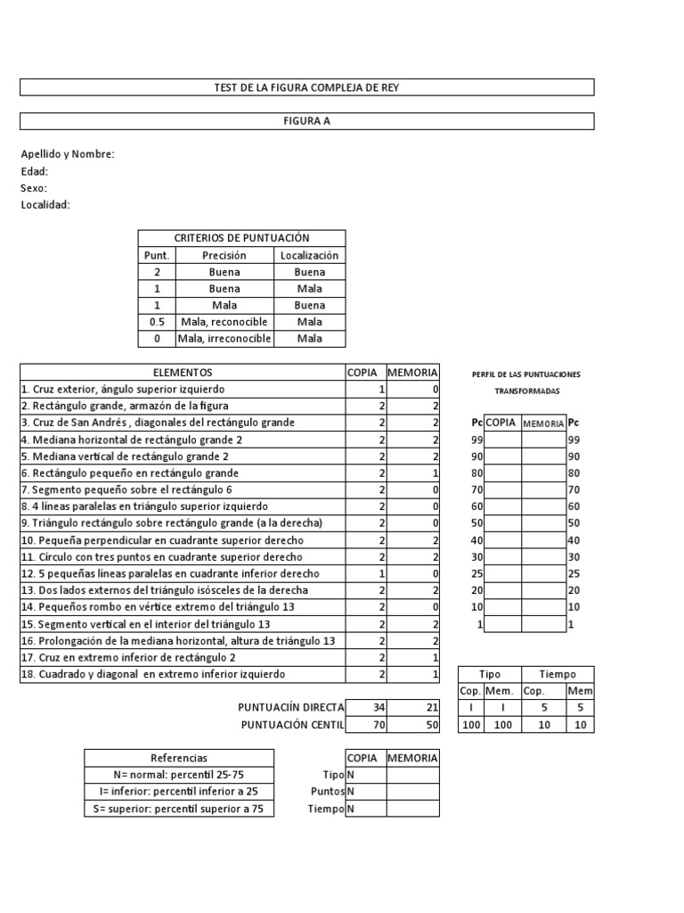 Hoja de Rta Test de Rey | PDF | Rectángulo | Triángulo