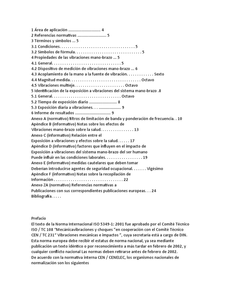 ISO 5349-1 - 2001 Vibración | PDF | Mano | Seguridad y salud ocupacional