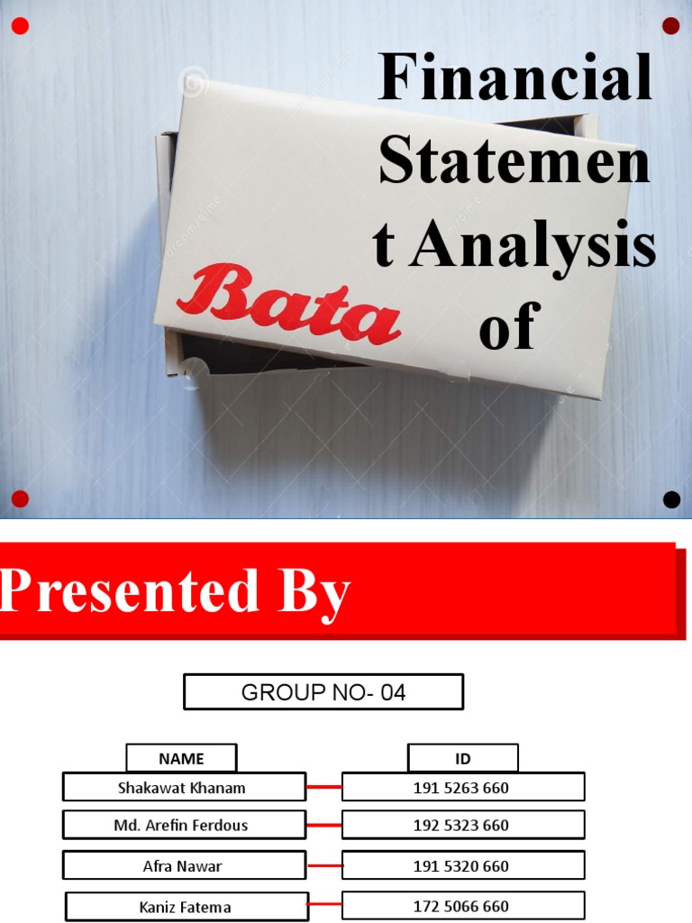 Financial Statement Analysis of BATA | Download Free PDF | Price ...
