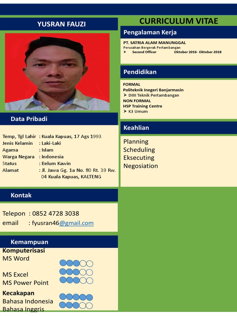 Curriculum Vitae: Yusran Fauzi | PDF