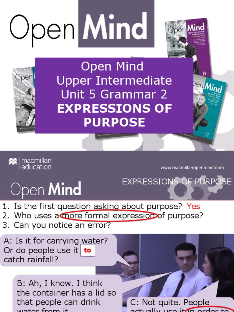 Open Mind Upper Intermediate Unit 05 Grammar 2 | PDF | Sentence (Linguistics) | Linguistic Typology