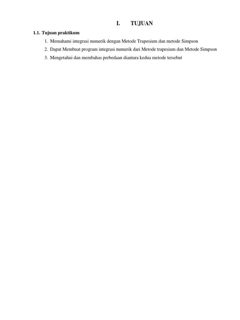 Laporan Praktikum Metode Numerik | PDF