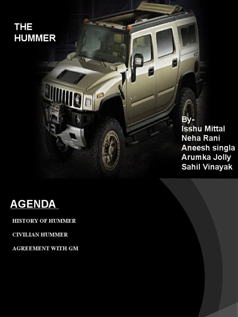Hummer History and GM Agreement | PDF | Wheeled Vehicles | Automotive ...