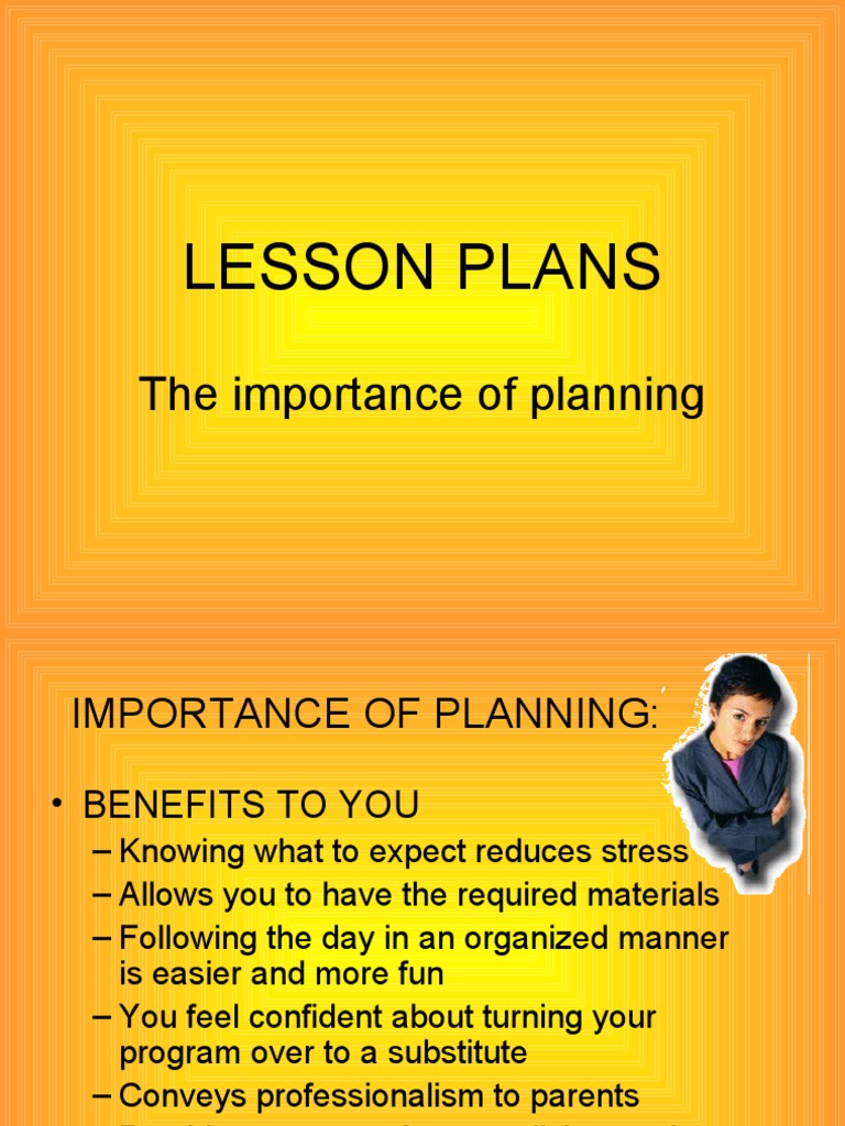 Lesson Plans: The Importance of Planning | PDF | Preschool | Learning