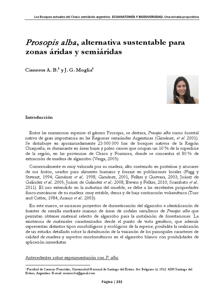 Cisneros Prosopis Alba Alternativa Sustentable para Zonas Aridas y ...