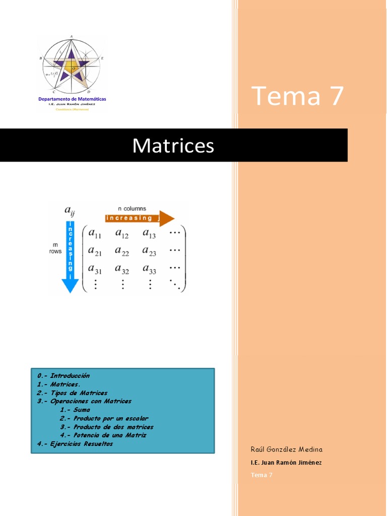 1 Matrices | PDF | Matriz (Matemáticas) | Álgebra