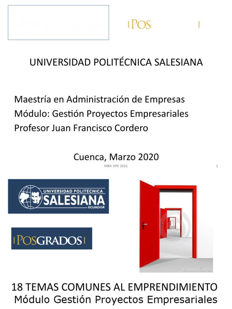 18 Temas Comunes Al Emprendimiento | PDF | Empresa de inicio | Pequeñas ...